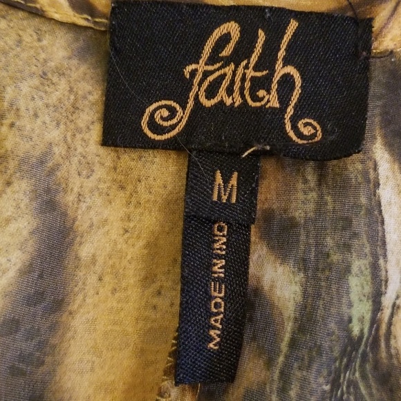 Faith | Tops | Animal Print Peacock Print Faith Sheer Top Med | Poshmark